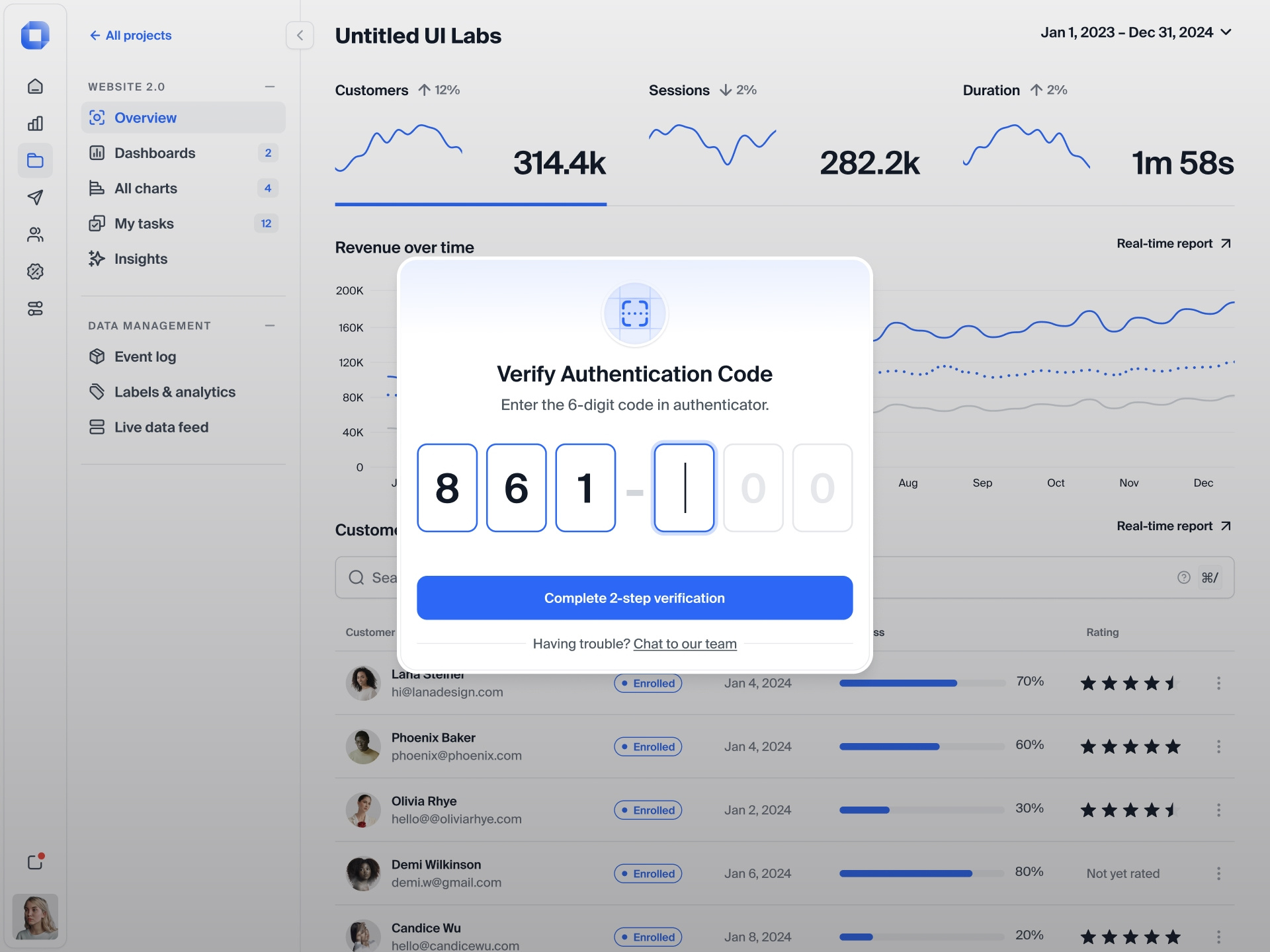 2FA modal QR code — Untitled UI by Jordan Hughes® on Dribbble