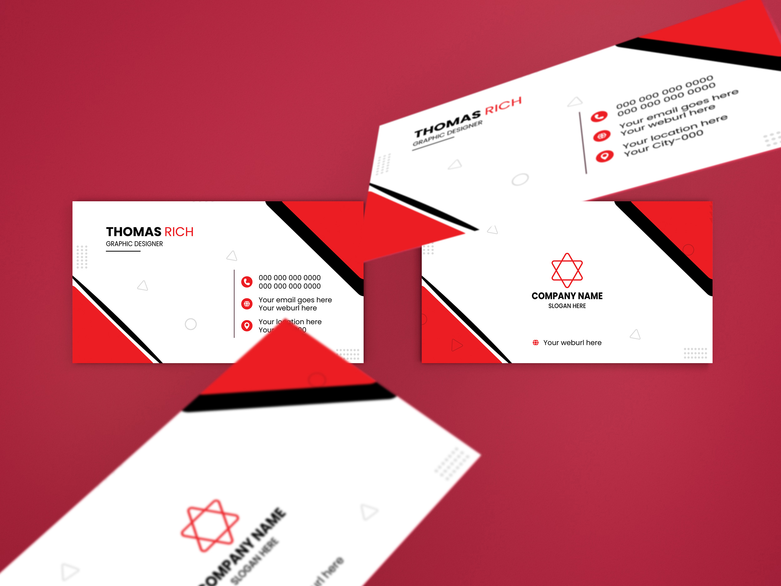 Two-color combination business card design by Abu Bokor Siddiq on Dribbble