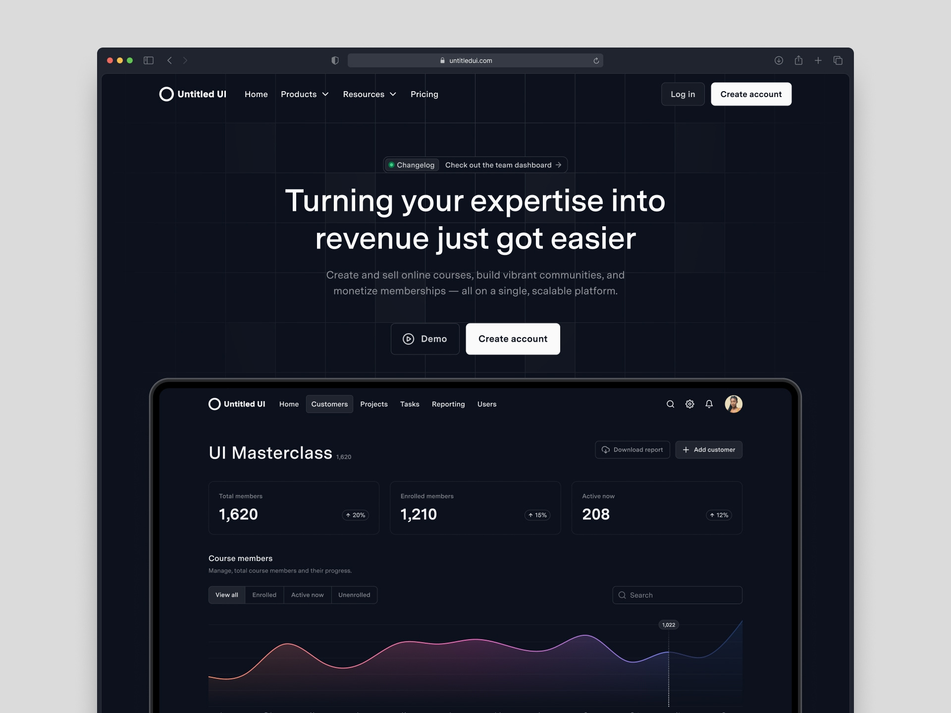 Create and sell online courses — Untitled UI by Jordan Hughes® on Dribbble