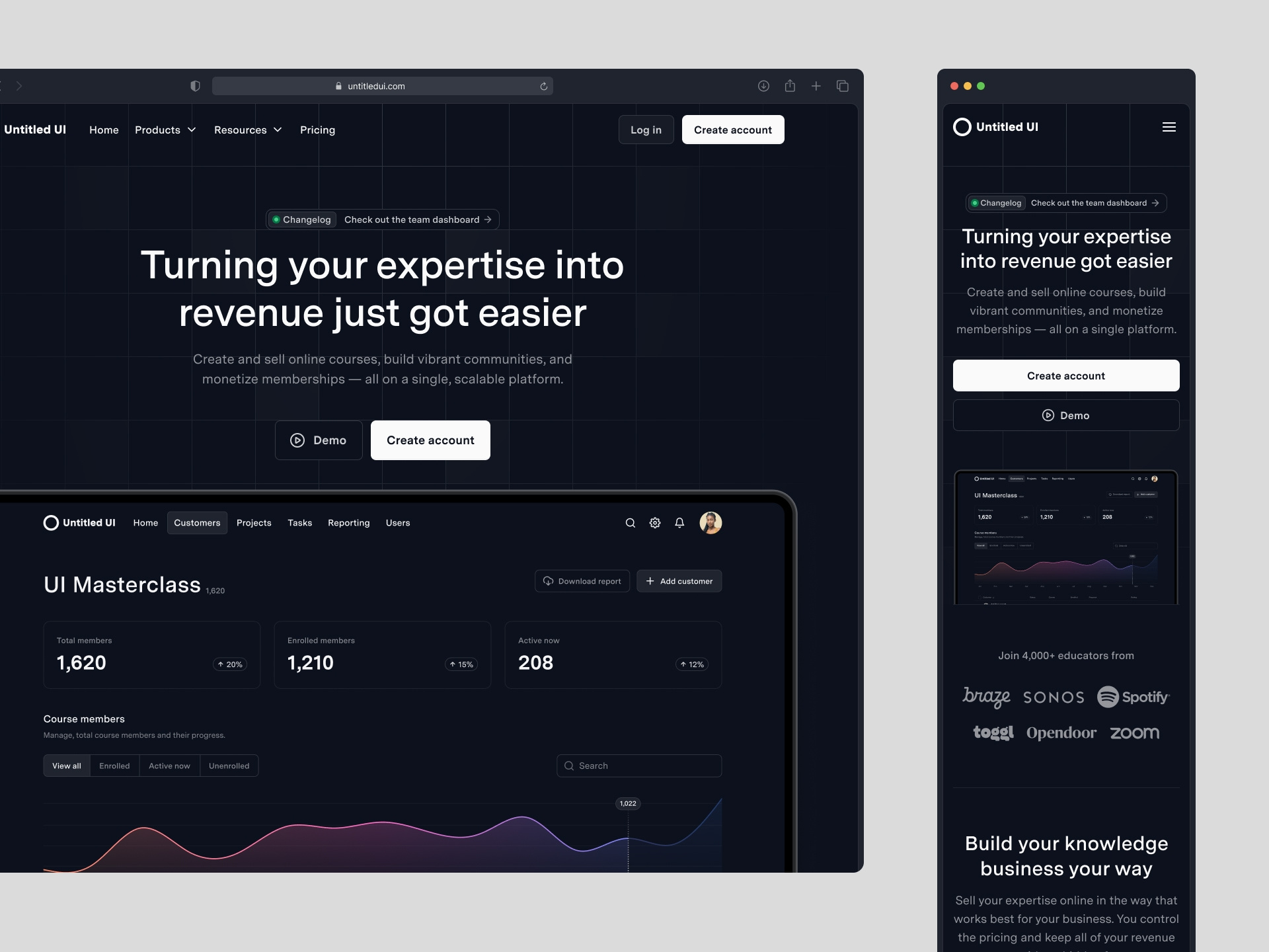 Create And Sell Online Courses — Untitled Ui By Jordan Hughes® On Dribbble