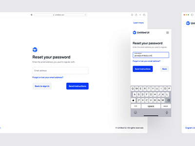 Reset password — Untitled UI by Jordan Hughes® on Dribbble