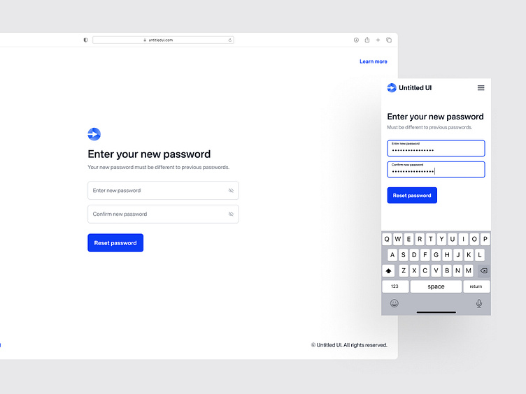 Reset password — Untitled UI by Jordan Hughes® on Dribbble Reset password — Untitled UI by Jordan Hughes® on Dribbble