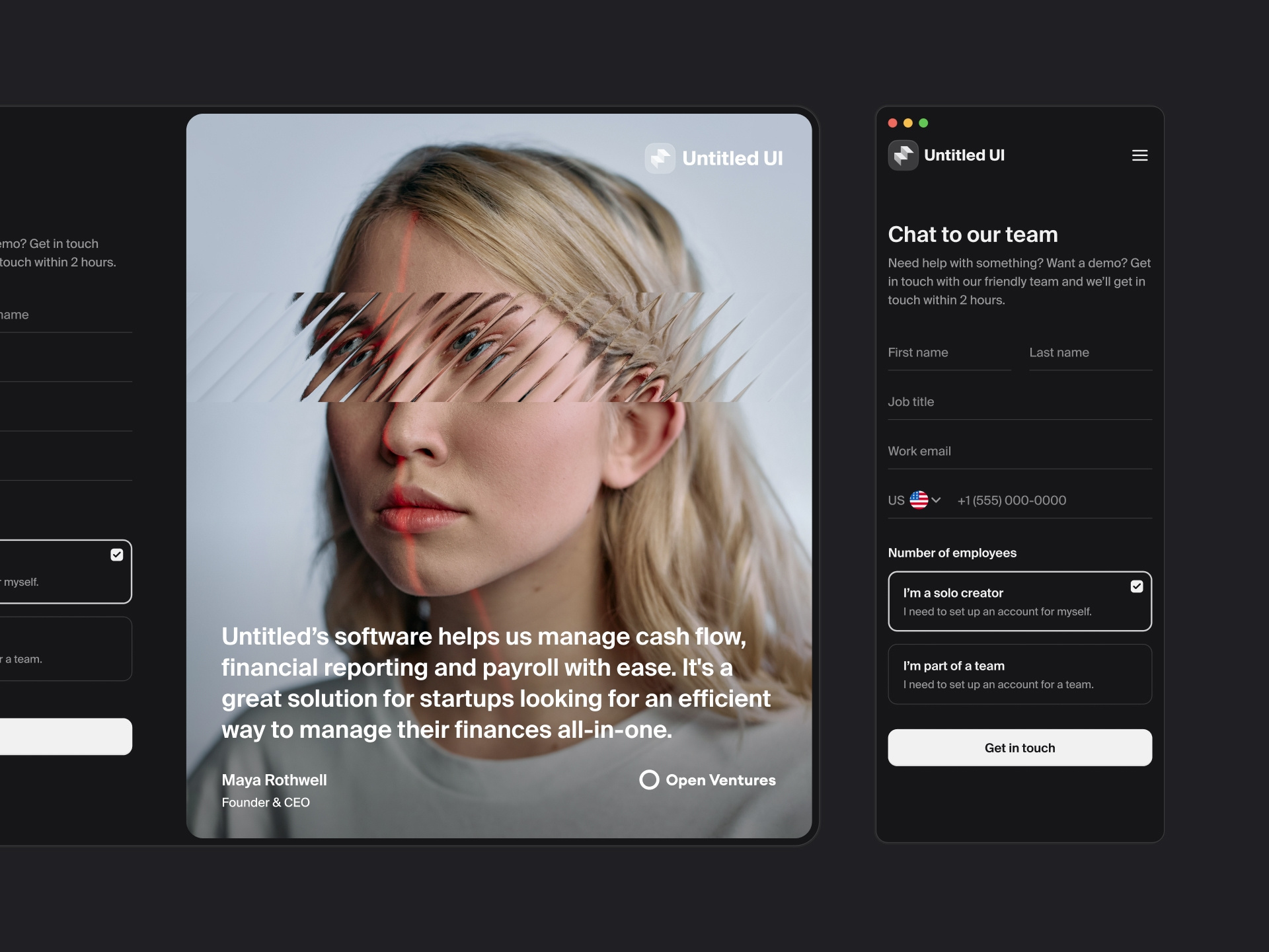 Chat to our team — Untitled UI by Jordan Hughes® on Dribbble
