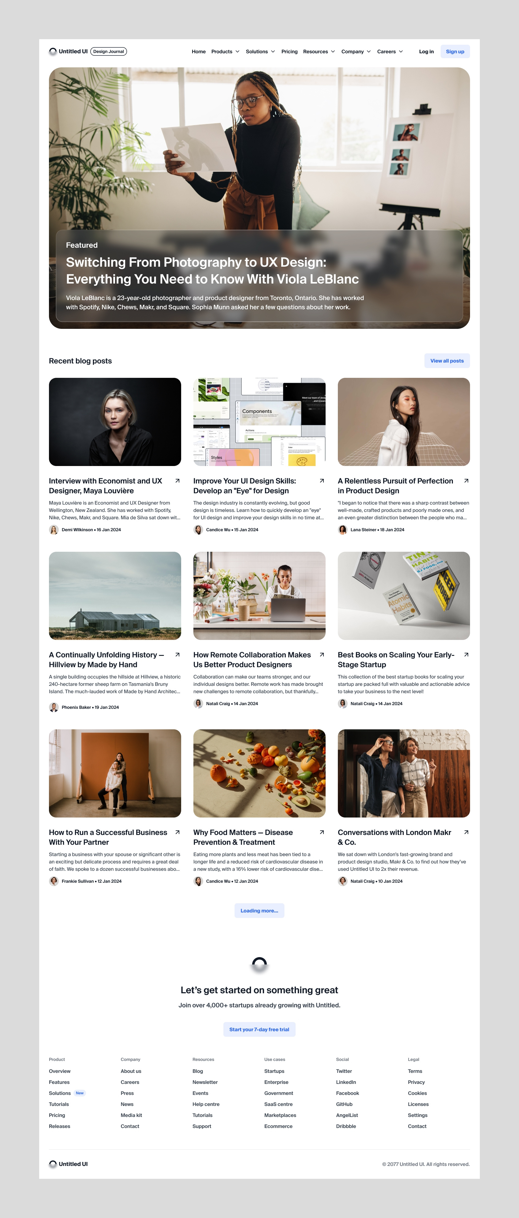 Blog feature — Untitled UI by Jordan Hughes® on Dribbble