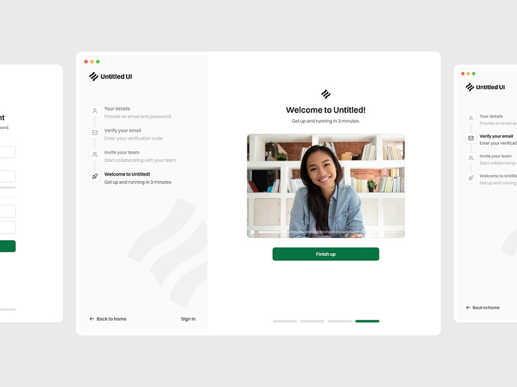 Onboarding steps — Untitled UI by Jordan Hughes® on Dribbble