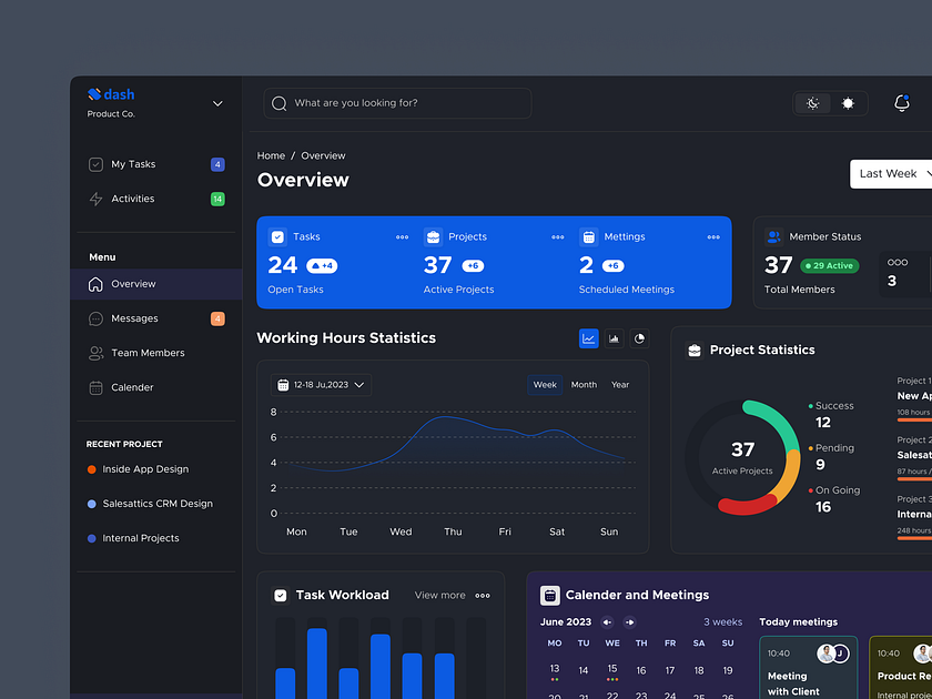 Browse thousands of Overview UI images for design inspiration | Dribbble
