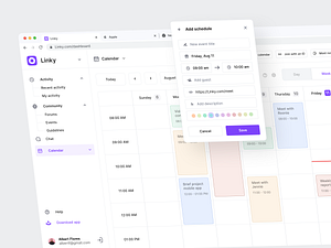 Linky - Popup Add Schedule by Cansaas on Dribbble