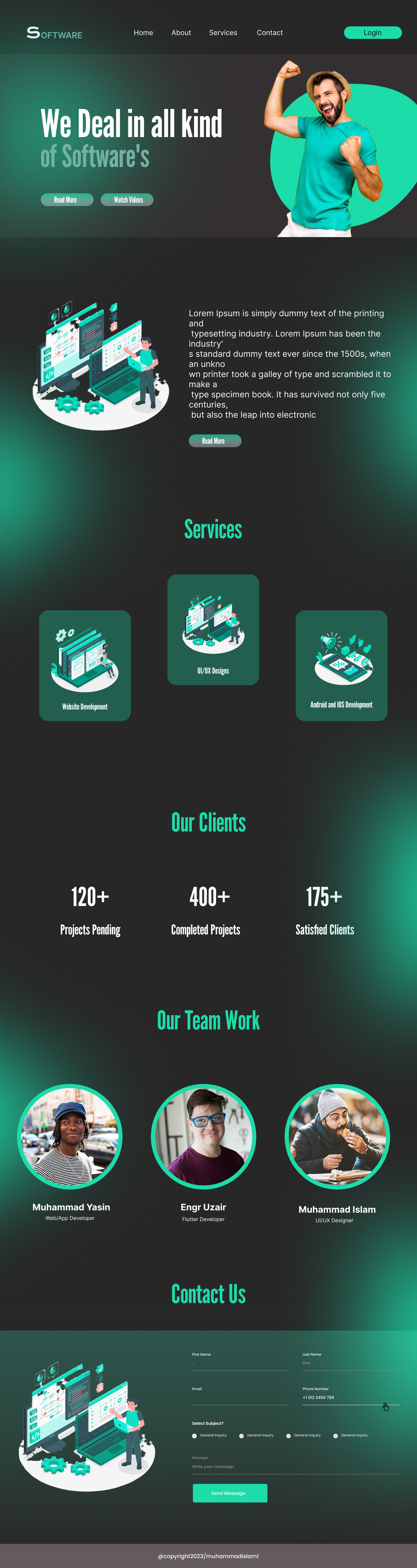 Creative Software House Website Design by Muhammad Islam on Dribbble