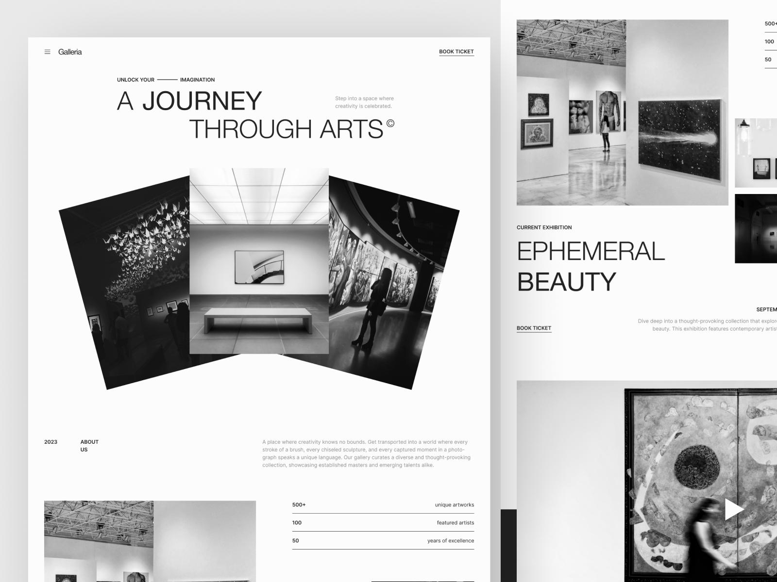 Galleria – Art Exhibition Landing Page Figma Template by Ahmad S ...