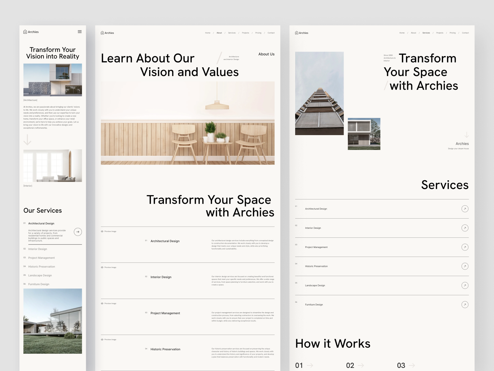 Archies – White Minimalist Architecture Interior Website Design by ...
