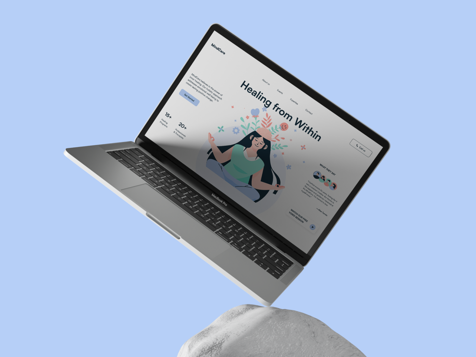 MindCare – Mental Health Clinic Hero Section Figma Template by Ahmad S ...