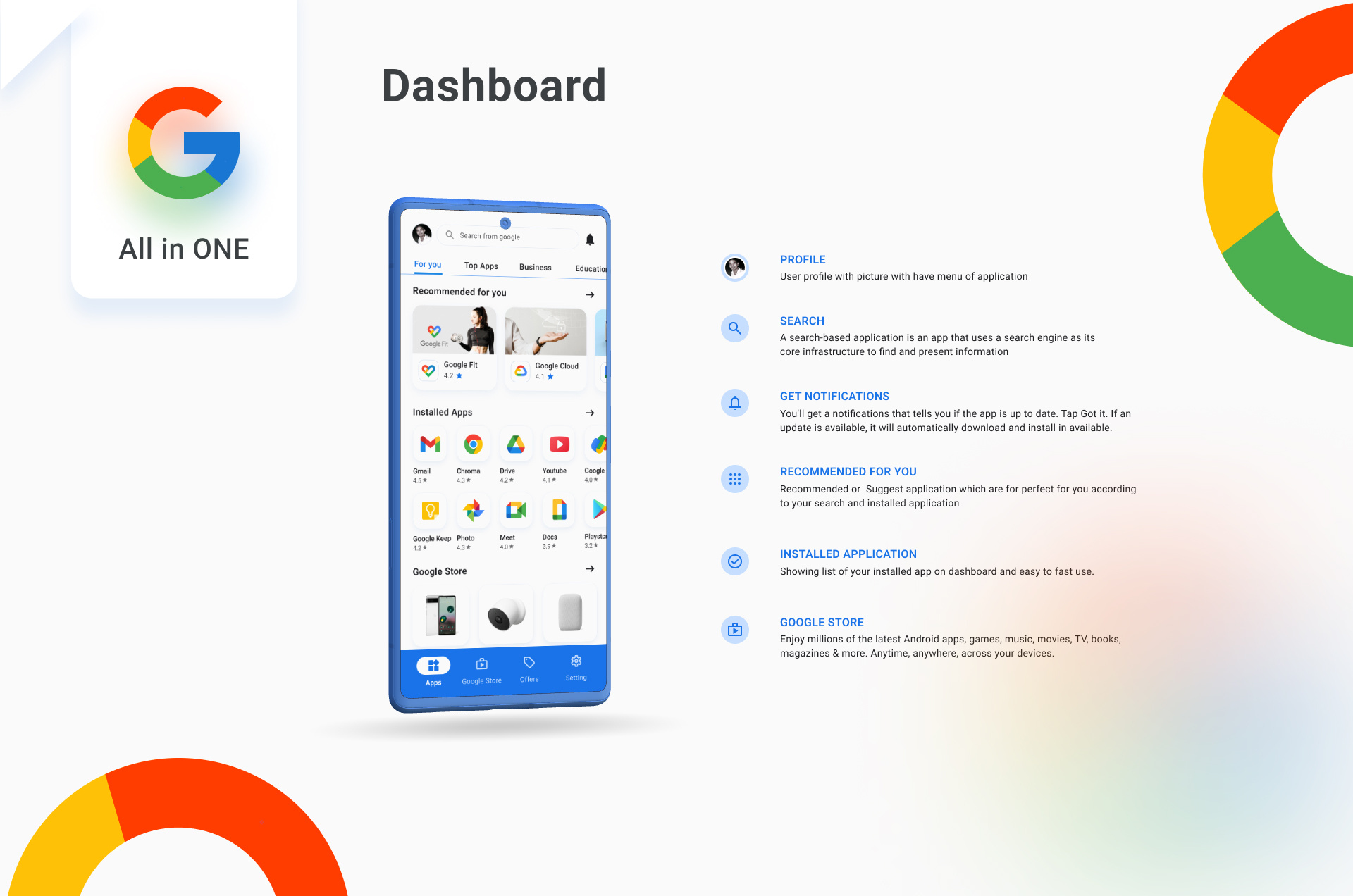 Google All in One App Design by Arvind tomar on Dribbble