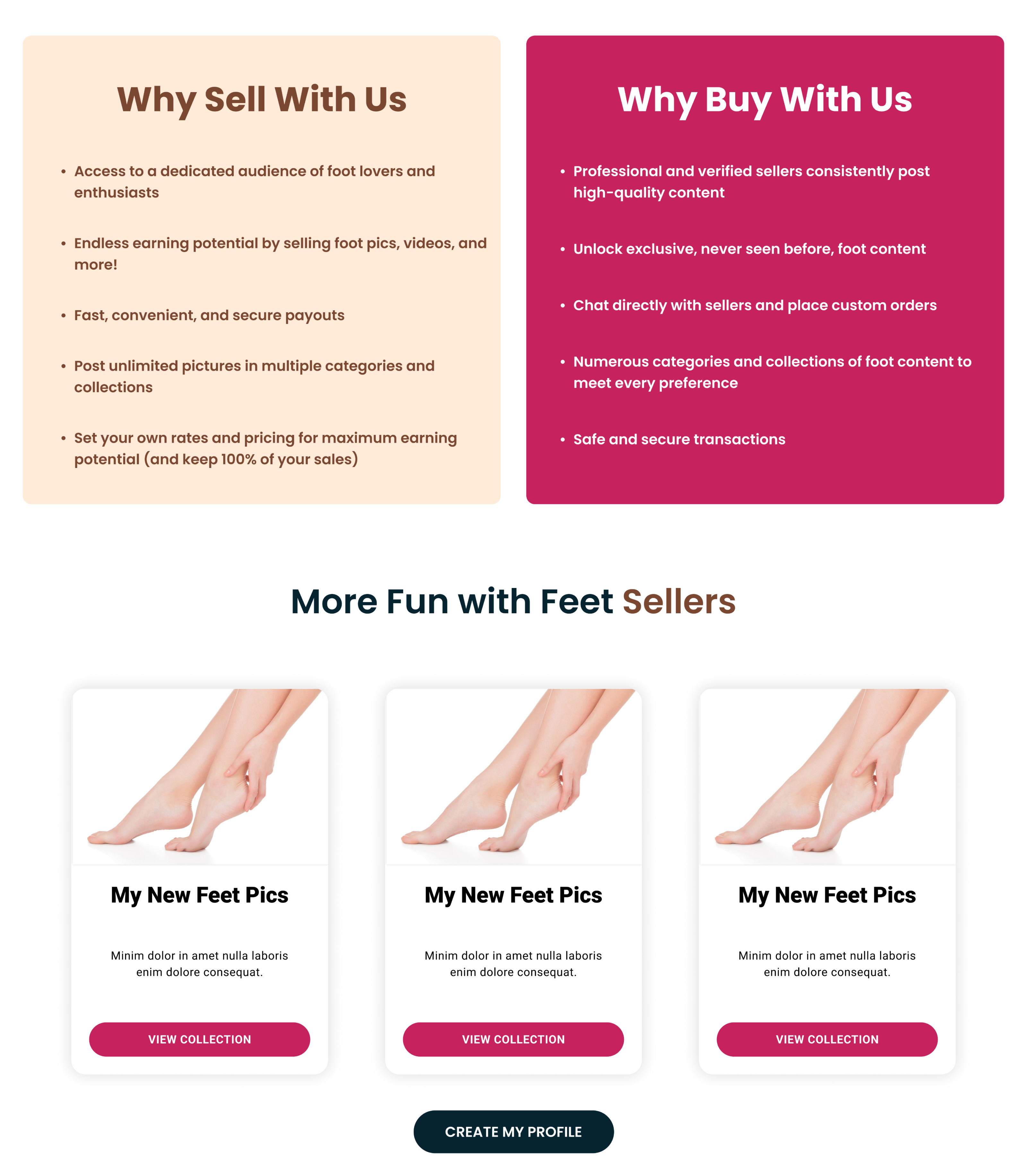 Buy & Sell Feet Pics full Landing Page Design in Figma by Ayan Khan on Dribbble