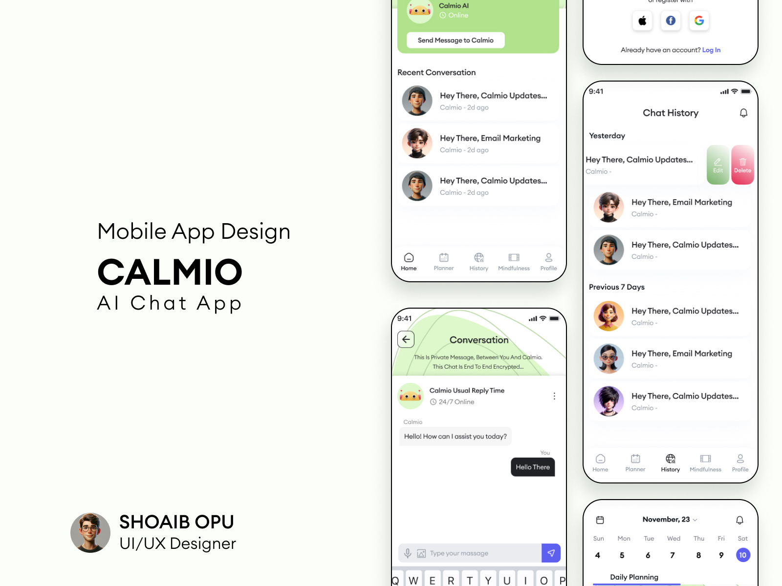 CHATBOT APP | APP DESIGN | UI UX by Shoaib Hossain Opu on Dribbble