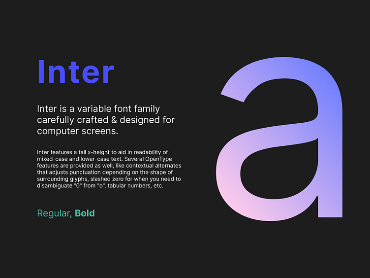 Inter typeface display branding for IOM web3 green mobility by Aditya ...