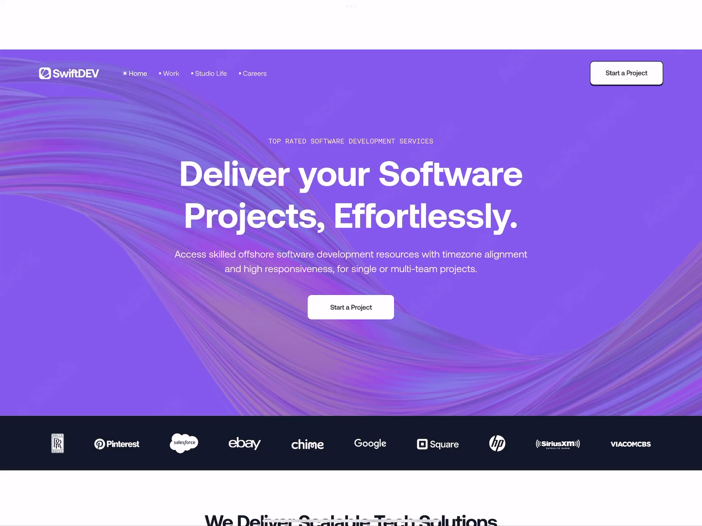 SwiftDev Landing Page by Isaac Femi on Dribbble