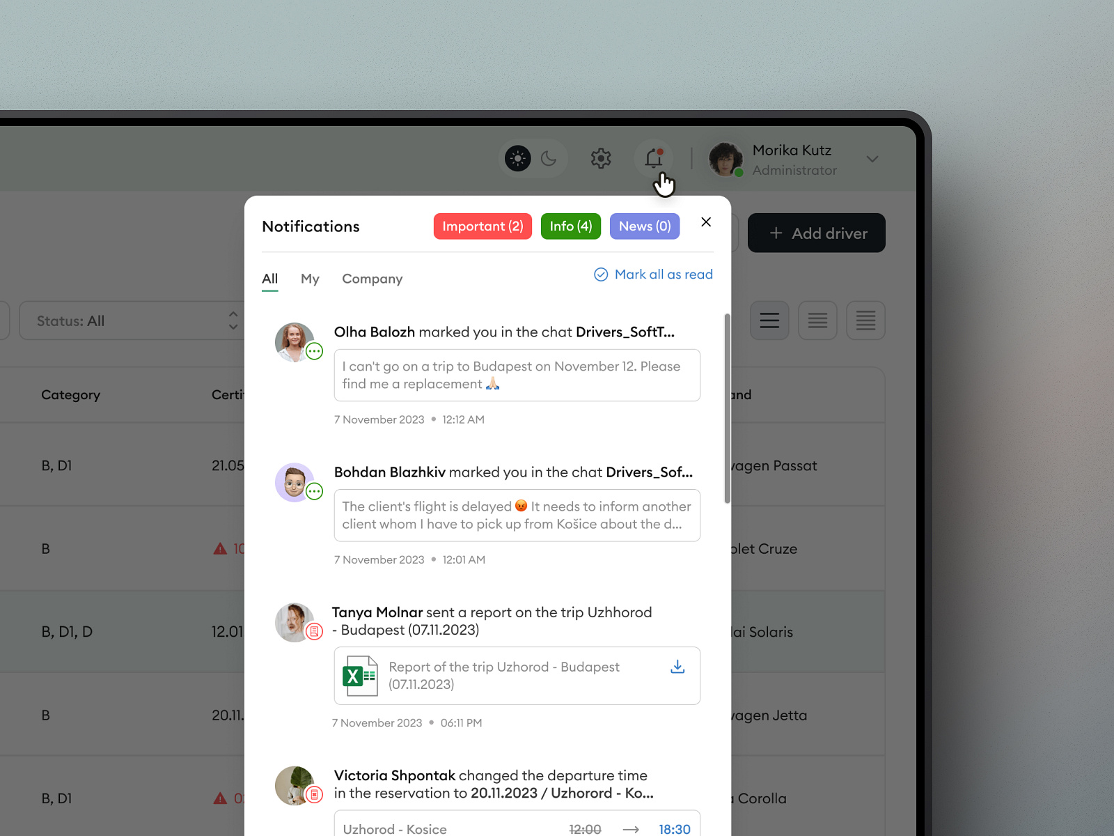 Notification modal screen by Tanya Duda on Dribbble