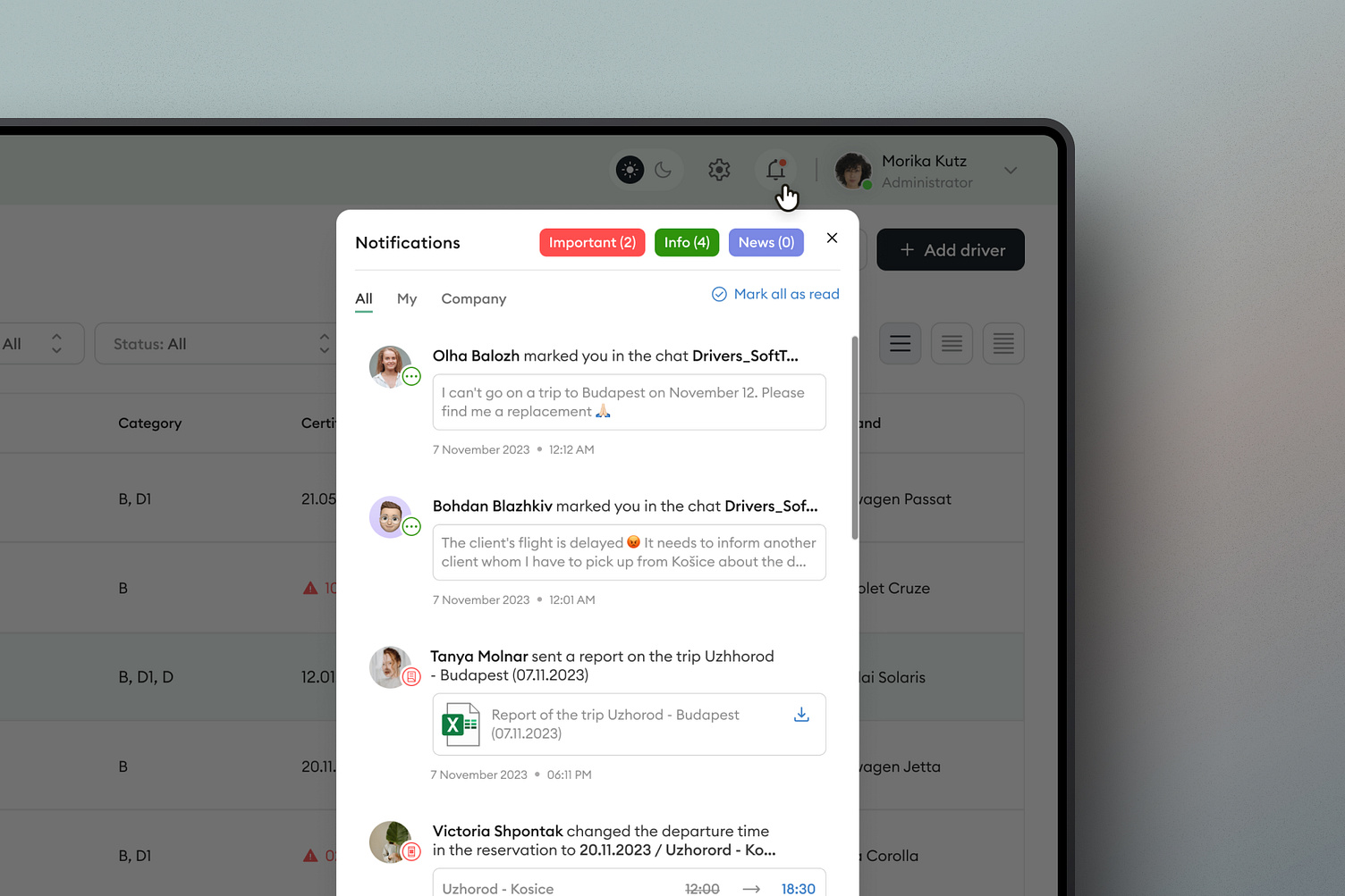 Notification modal screen by Tanya Duda on Dribbble