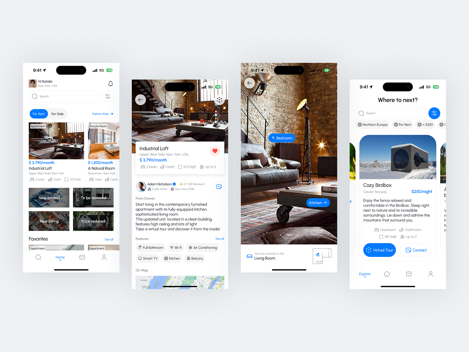 Real Estate with Virtual Tour Mobile App by Mariano on Dribbble