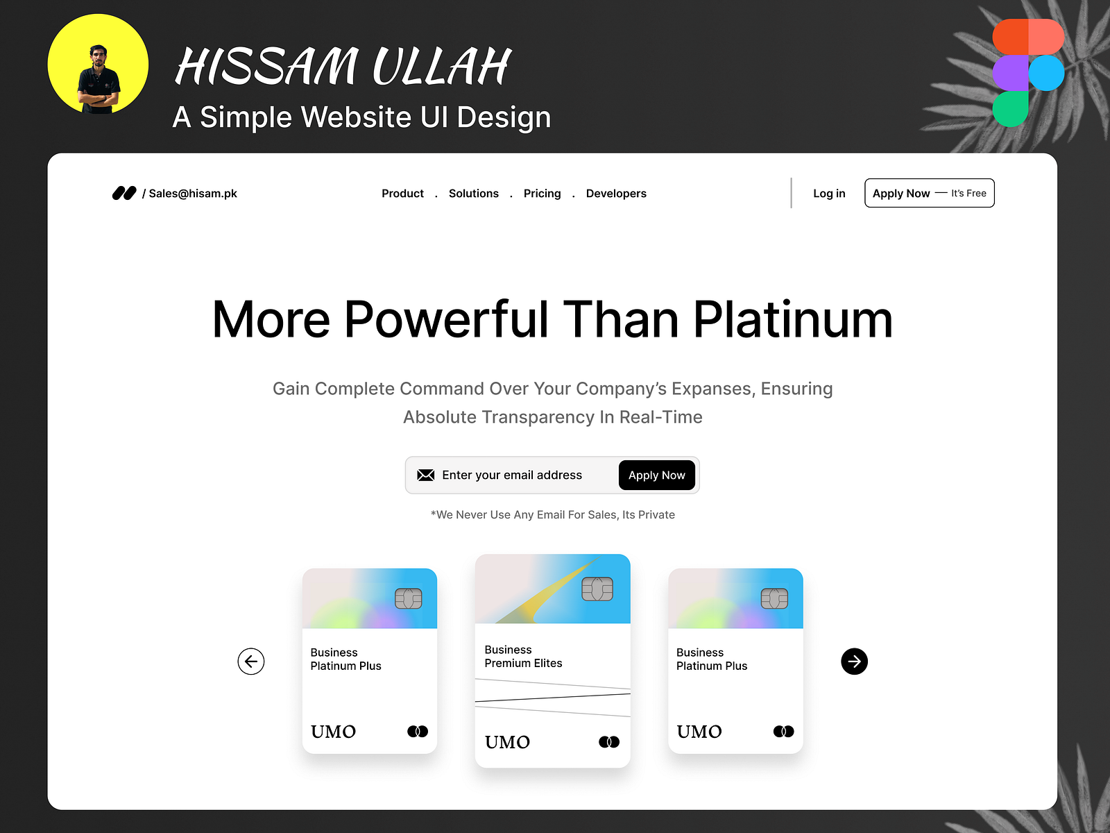 Web Ui Design By Hissam Ullah On Dribbble 