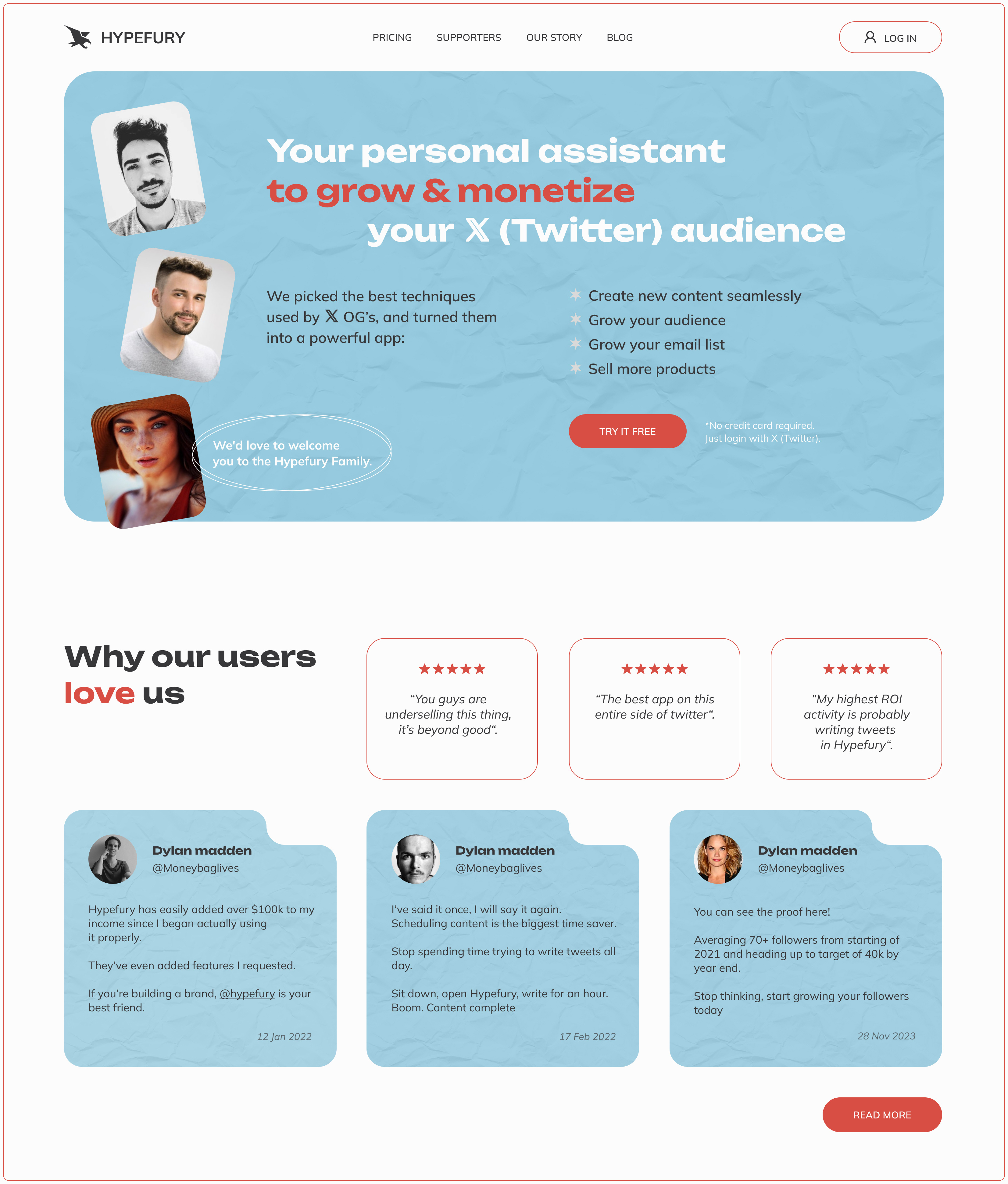 ReDesign concept Hypefury by Maria Samoilova on Dribbble