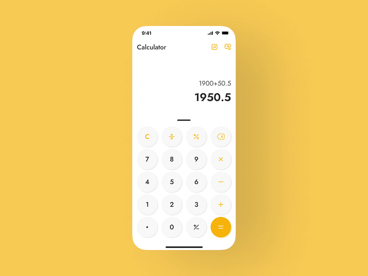 Daily UI Challenge 04 Calculator App by Muhammad Mustafa on Dribbble