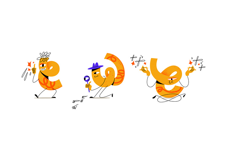 Curve character by Oksana Shumytska on Dribbble