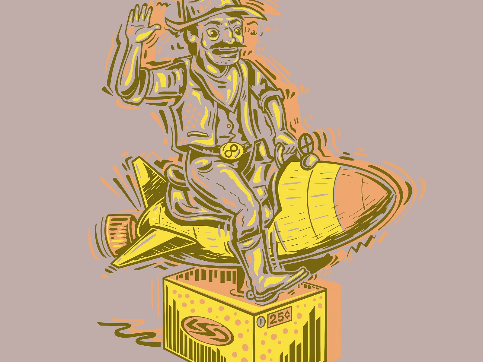 Rocket Cowboy by Brad Leiby on Dribbble