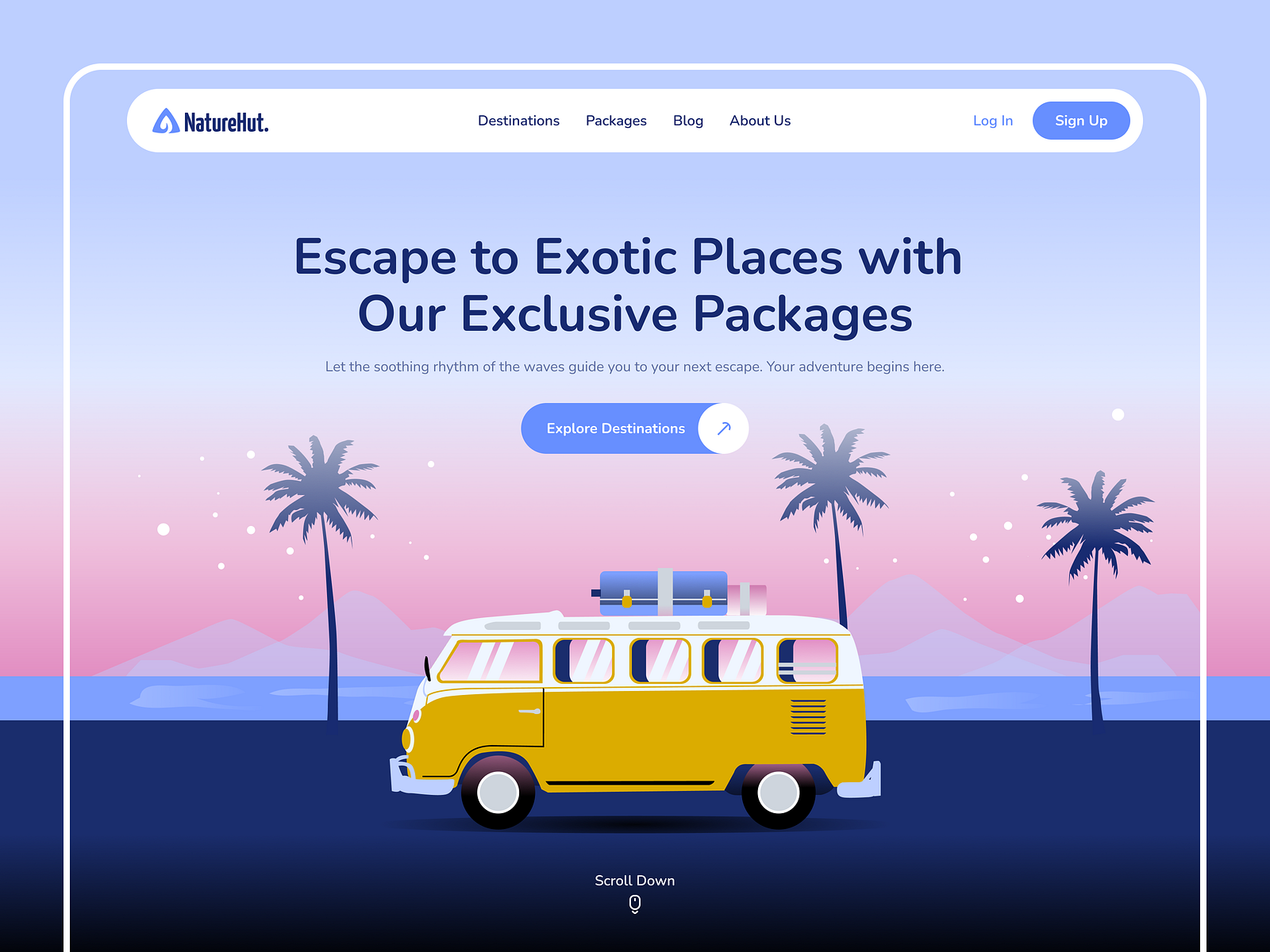 Travel Website Header by Asif Howlader on Dribbble