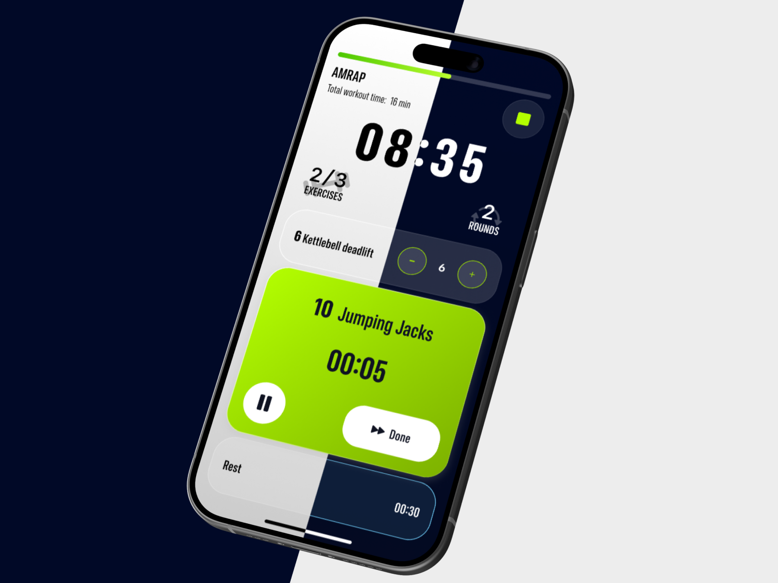 Workout Timer App by Dóra Drágán on Dribbble