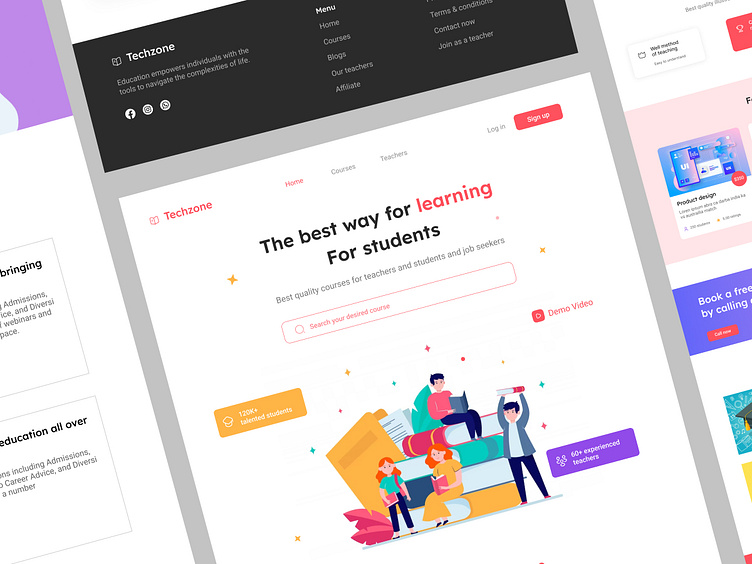 Educational website design by Ramimur Rahman on Dribbble