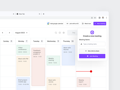 Linky - New Meeting by Product SAAS on Dribbble