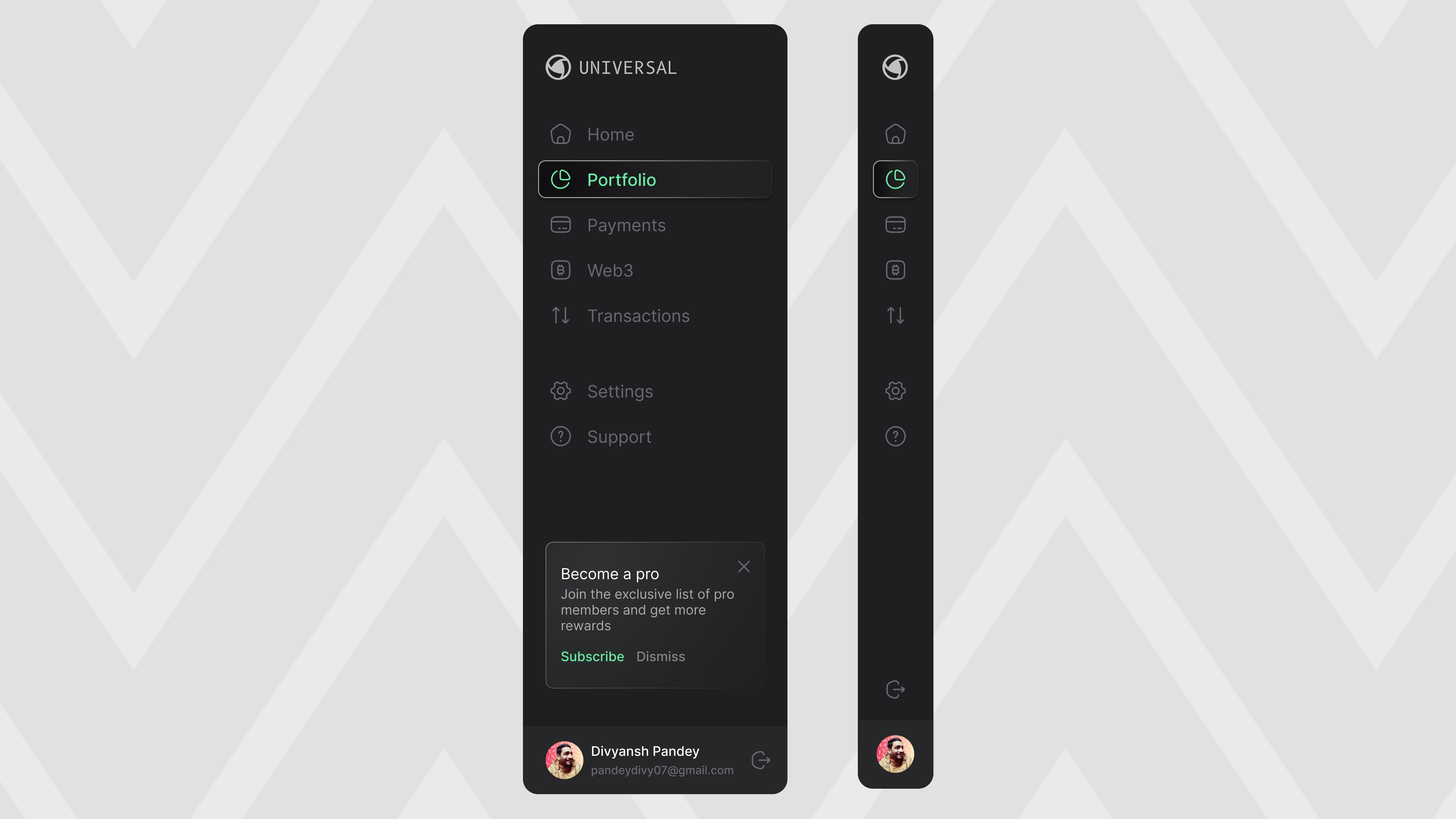 Navigation bar - Dark Theme by Divyansh Pandey on Dribbble