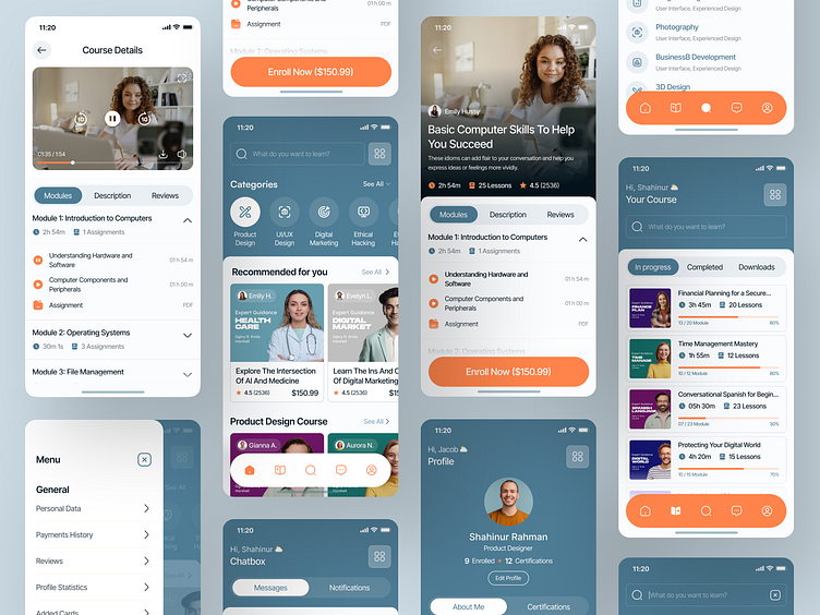 Online Course Mobile App by Shahinur Rahman for Devignedge Design ...
