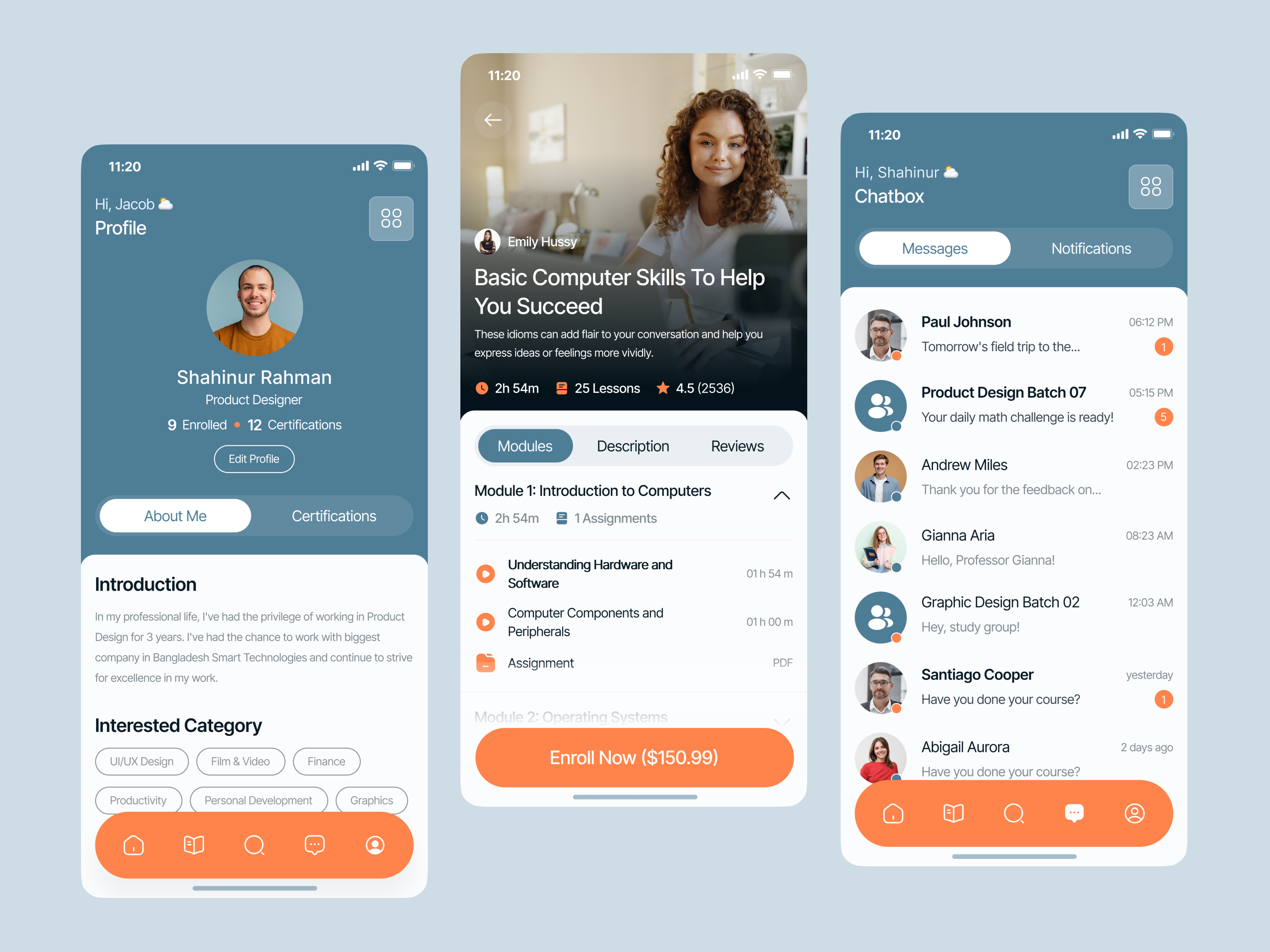 Online Course Mobile App by Shahinur Rahman for Devignedge Design ...
