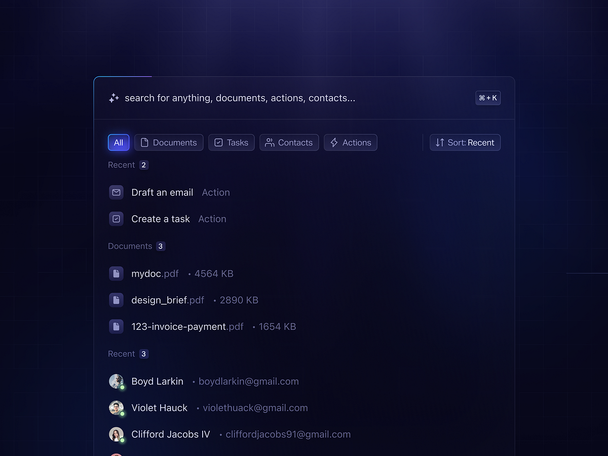 Stratis UI - Command modal by Monty Hayton on Dribbble