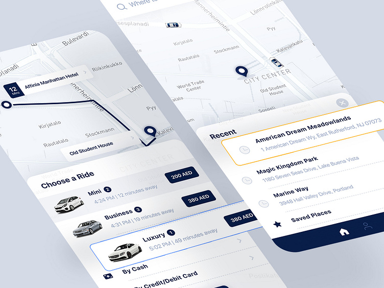 Ride Booking App by Caveman Studios on Dribbble