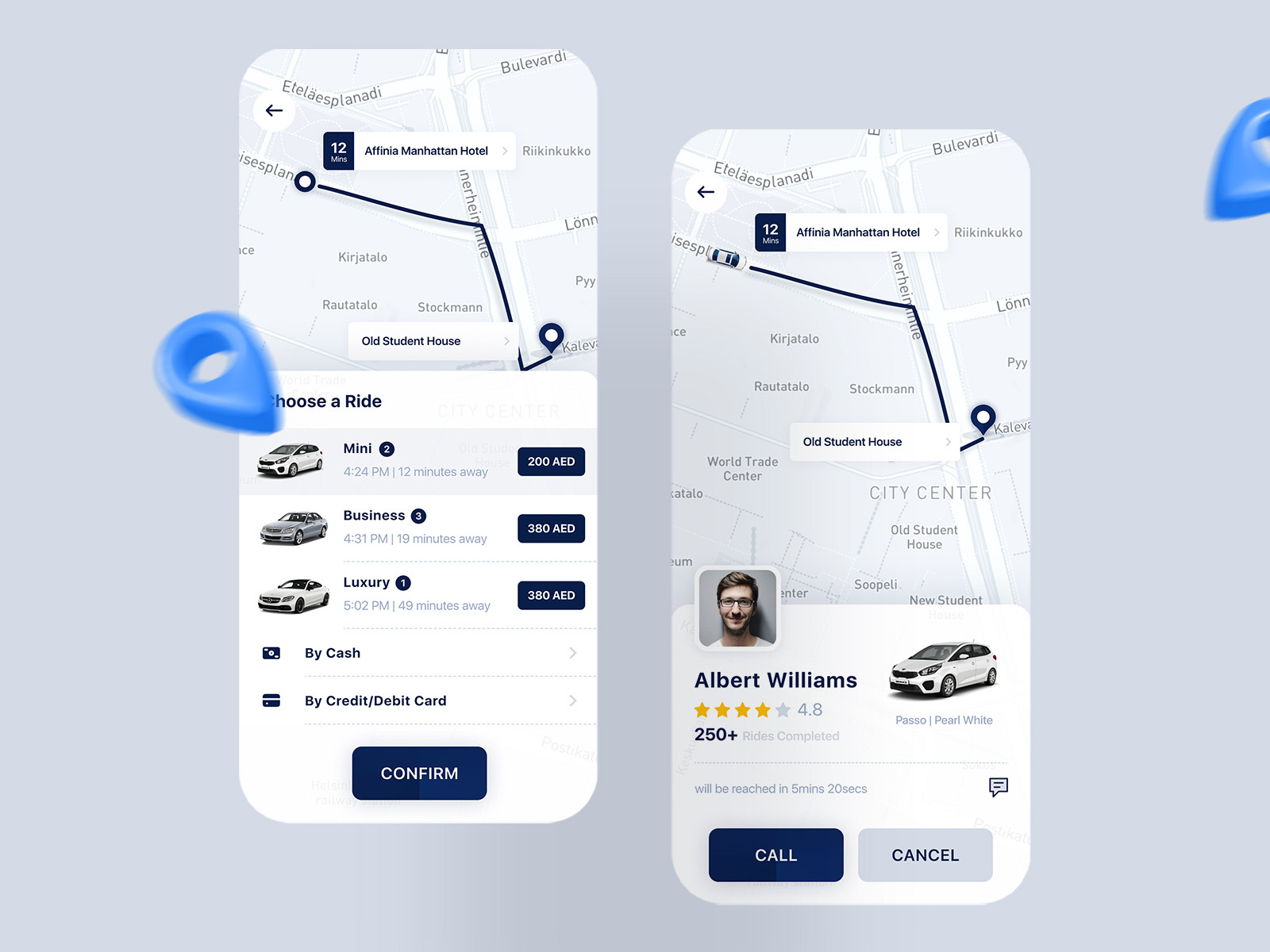 Ride Booking App by Caveman Studios on Dribbble