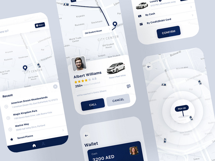 Ride Booking App by Caveman Studios on Dribbble