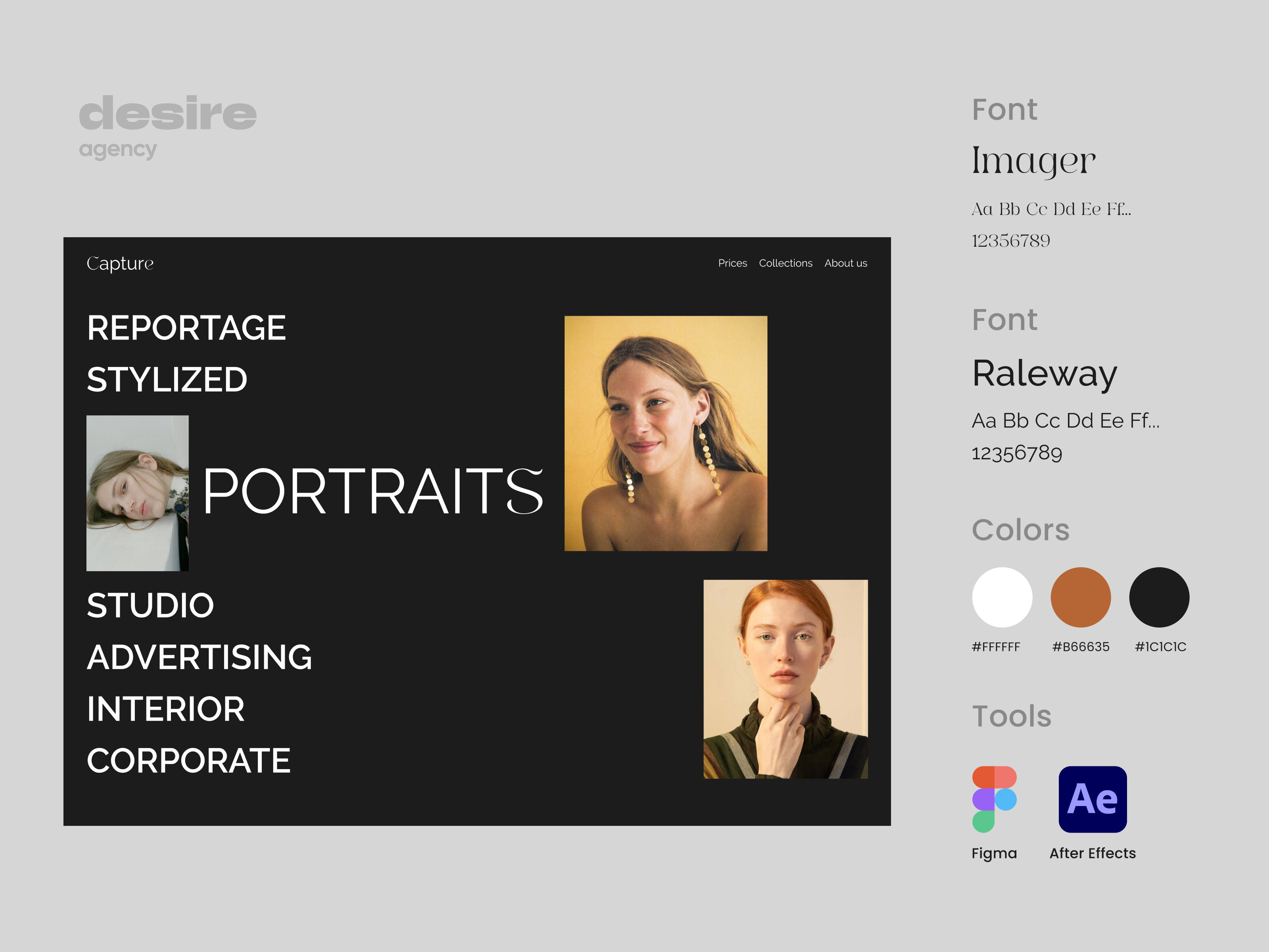 Portfolio Website For A Photo Studio by Desire Creative Agency on Dribbble