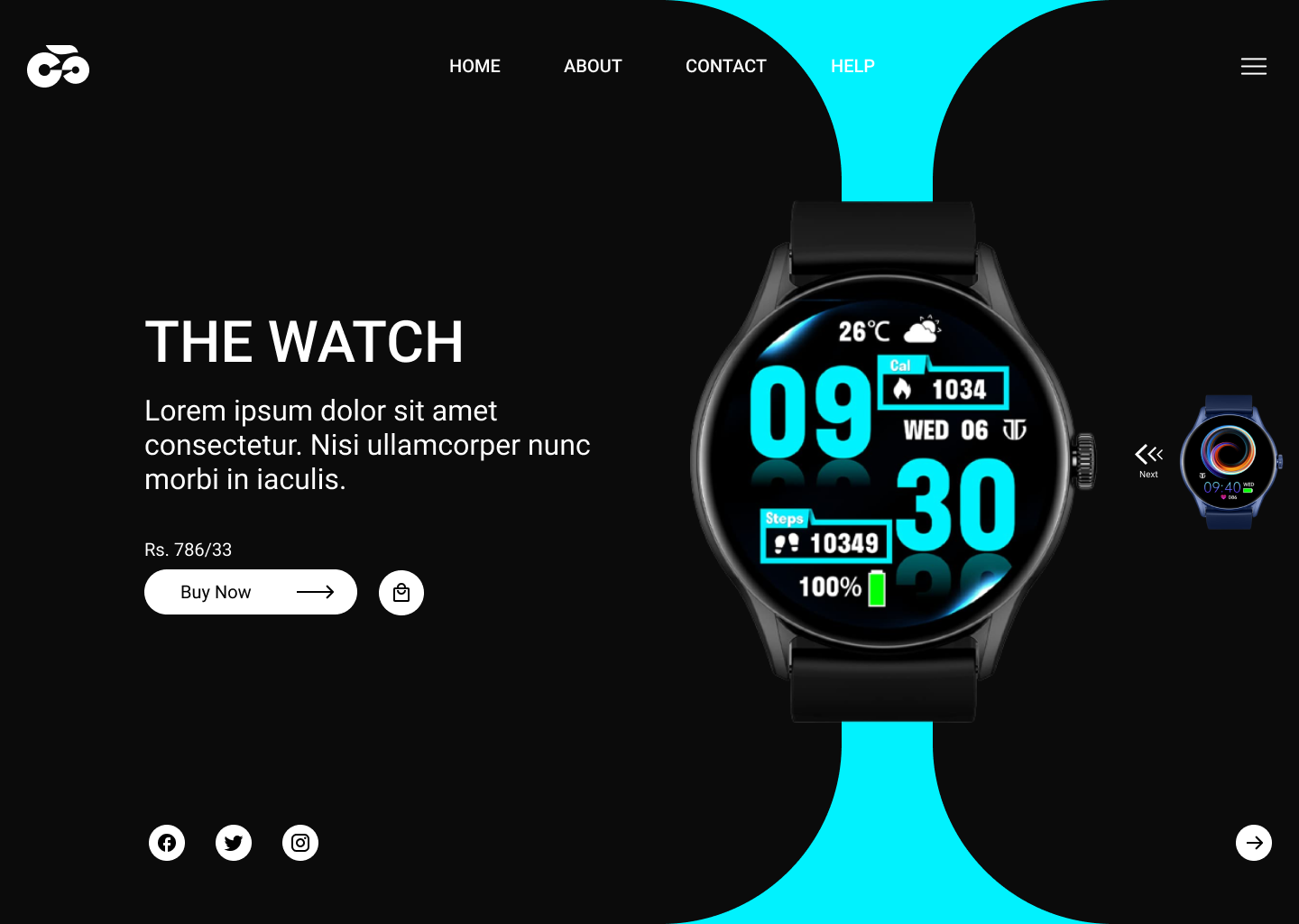 watch website by Nazim Ali on Dribbble