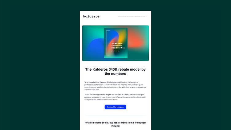 Kalderos Whitepapers by Shannon McNary on Dribbble