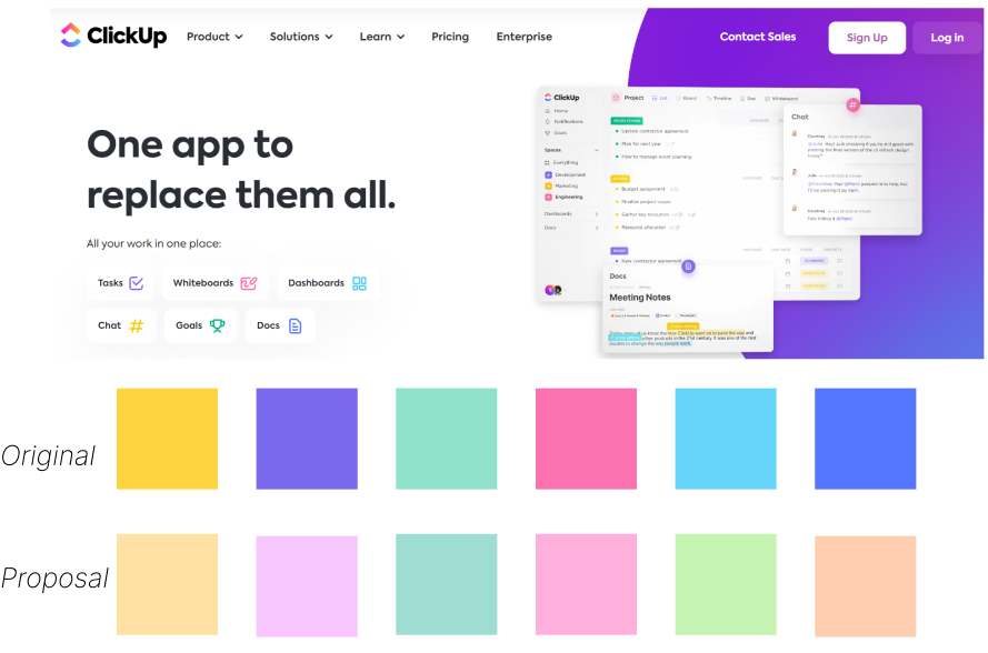 Clickup Color Palette Proposal by Raffrey on Dribbble