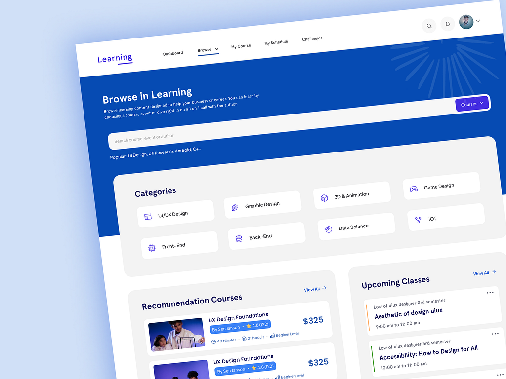 LMS Student Analytics Browse Dashboard by Sahed Kawser on Dribbble