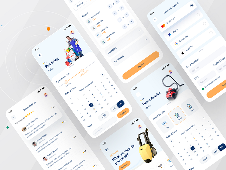 Home Service App I Ofspace by Ofspace UX/UI on Dribbble