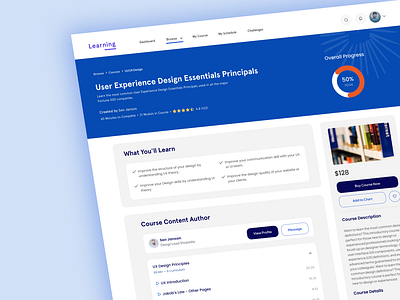 LMS Course Detail Dashboard by Sahed Kawser on Dribbble