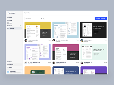ProFolioAI - AI CV maker platform Design by Adib Hussain for DesigTale ...
