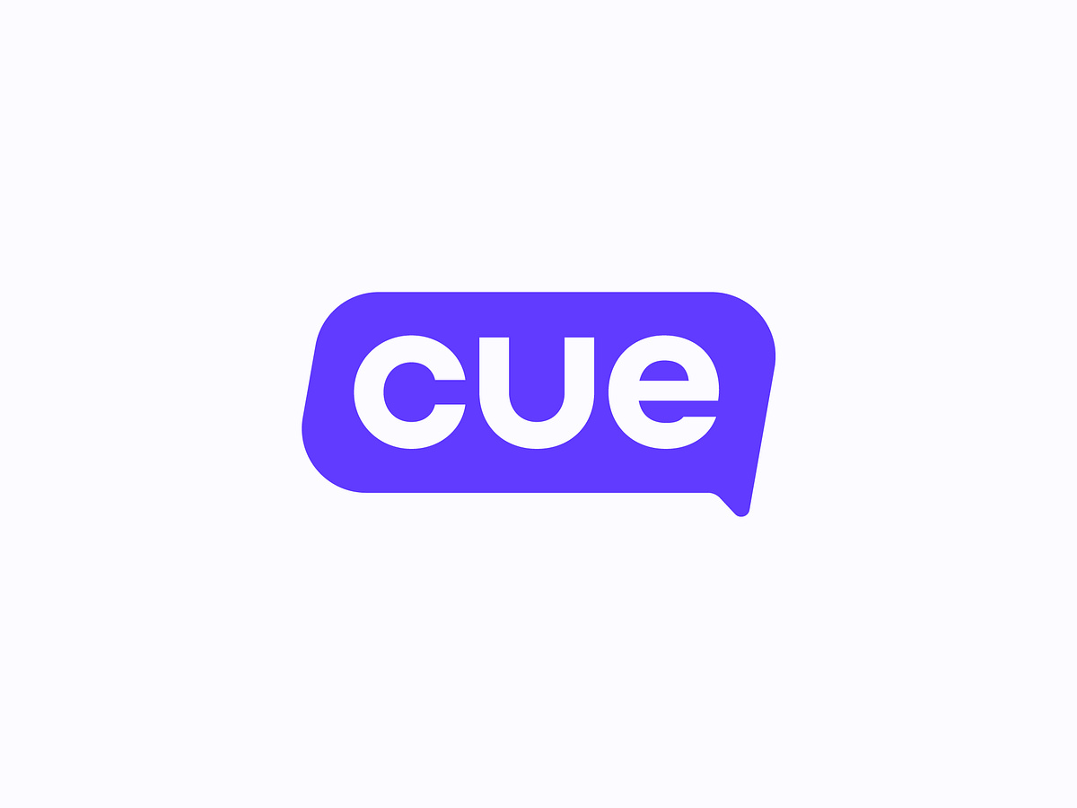 Cue logo design by Vadim Carazan on Dribbble