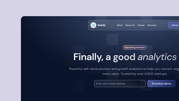 Landing page - Header UI by Divyansh Pandey on Dribbble