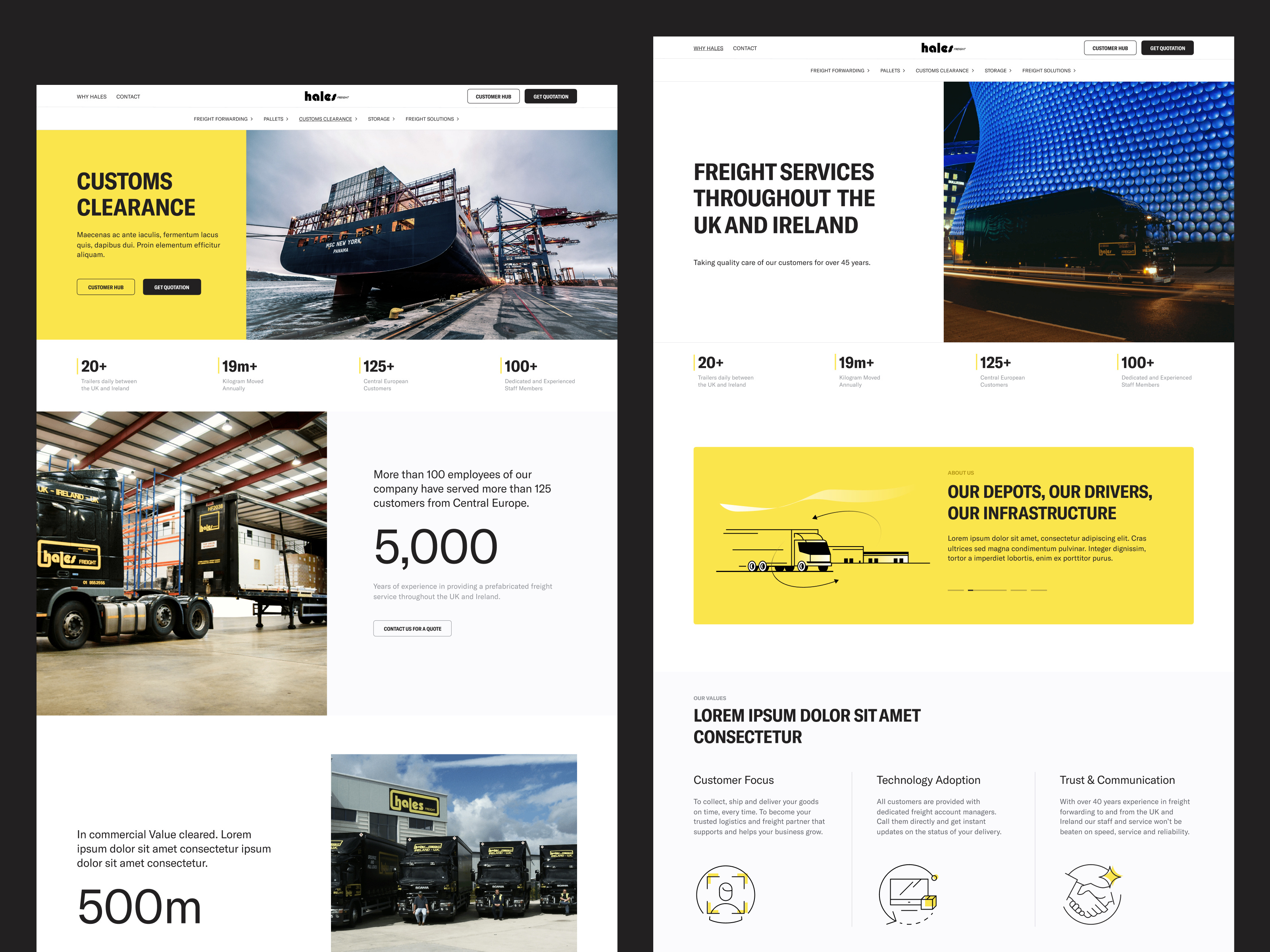 Case Study: Hales Freight Website by tubik UX for tubik on Dribbble